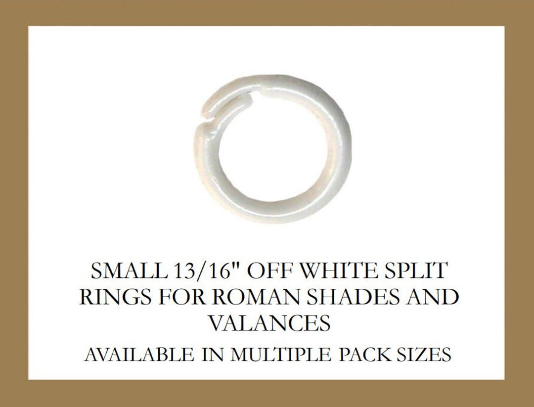 Small off White Plastic Split Rings - Home Sewing for Shades and ...