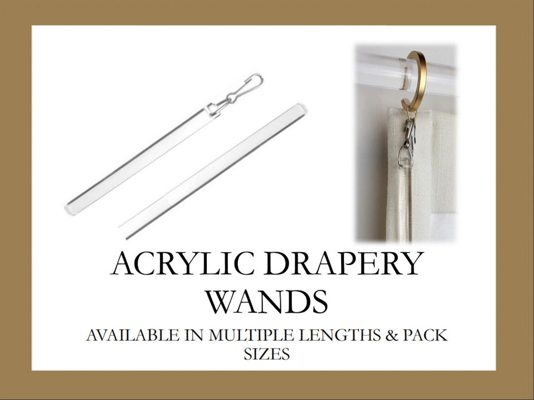Clear Acrylic Drapery Pull Wand - Available in Multiple Lengths and ...
