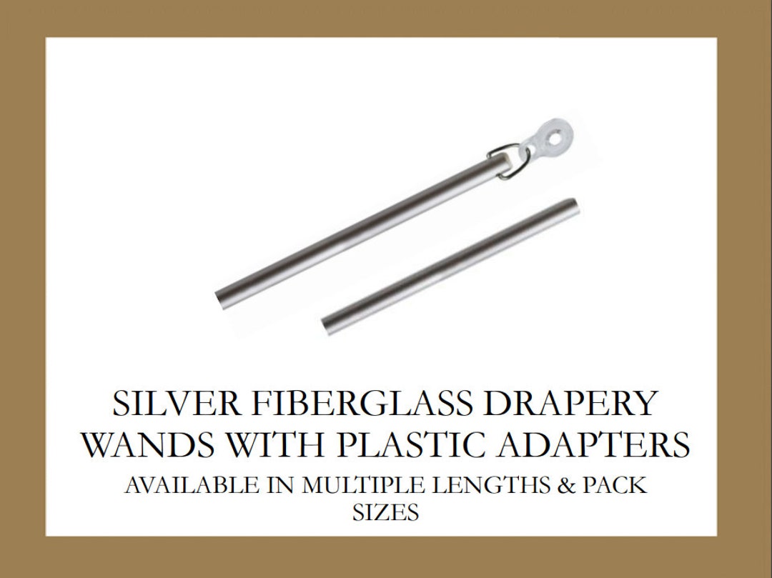 Silver Fiberglass Drapery Pull Wand With Plastic Adapter - Available in ...