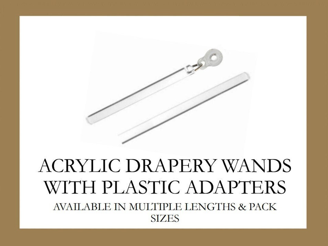 Clear Acrylic Drapery Pull Wand With Plastic Adapters- Available in ...