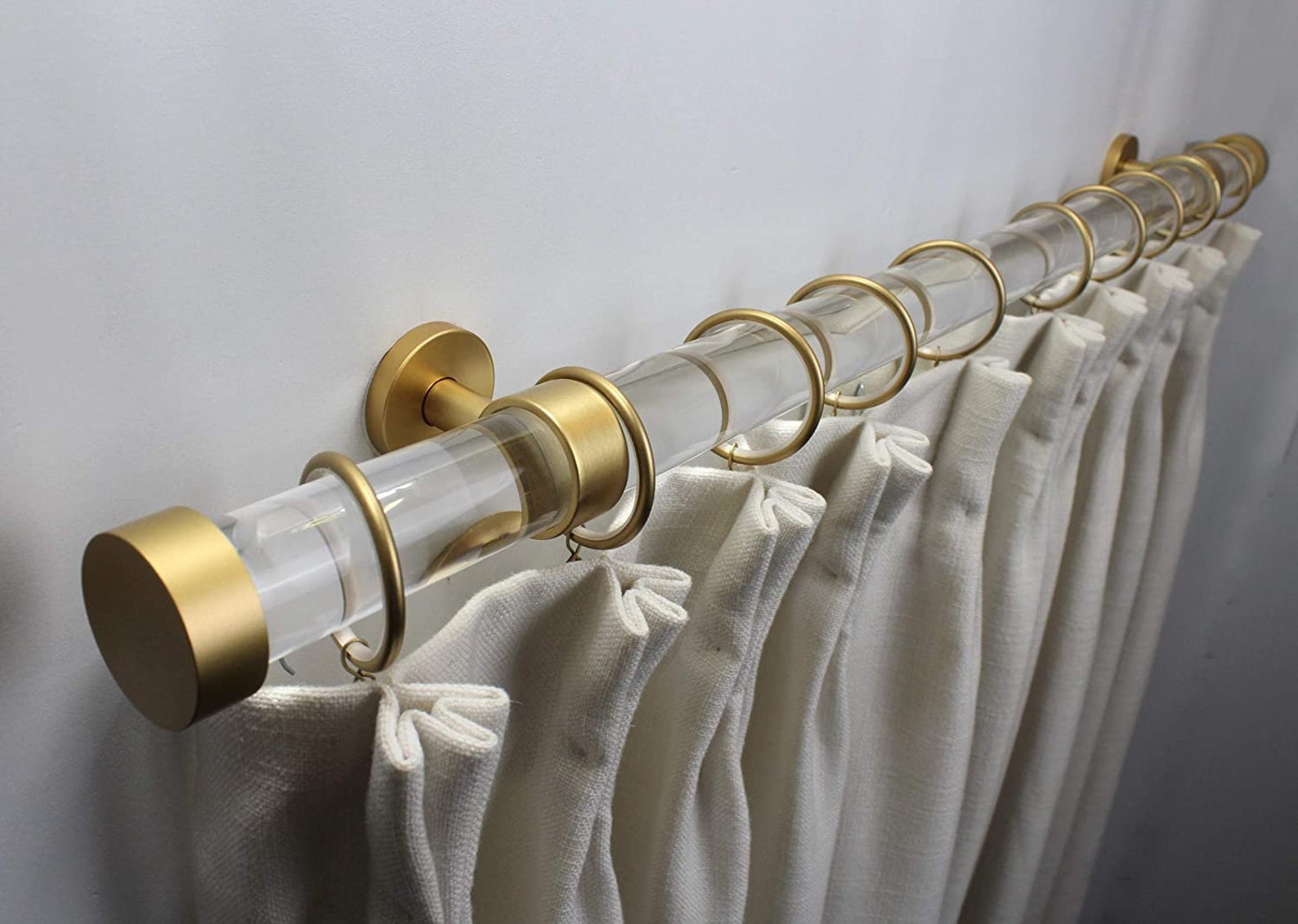 Acrylic Lucite 1.5 Round Drapery Rod Set-includes - Etsy