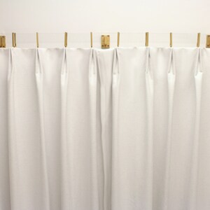 Acrylic Lucite Rectangular Curtain Rod Set- Gold - Includes Drapery ...