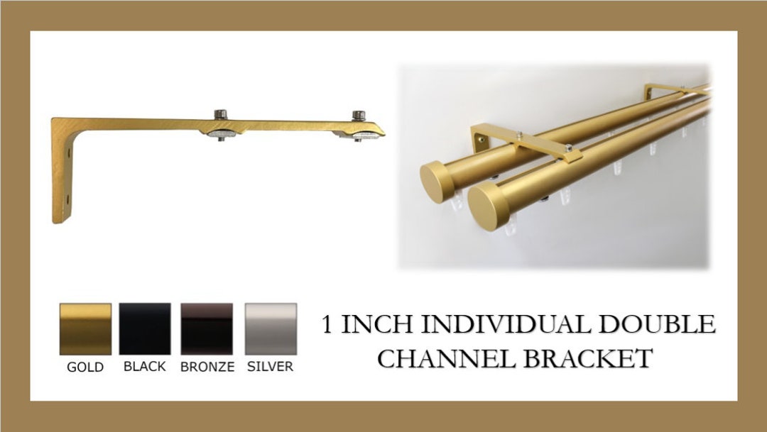 1 Inch Diameter Double Channel Track L Bracket Available in Gold ...