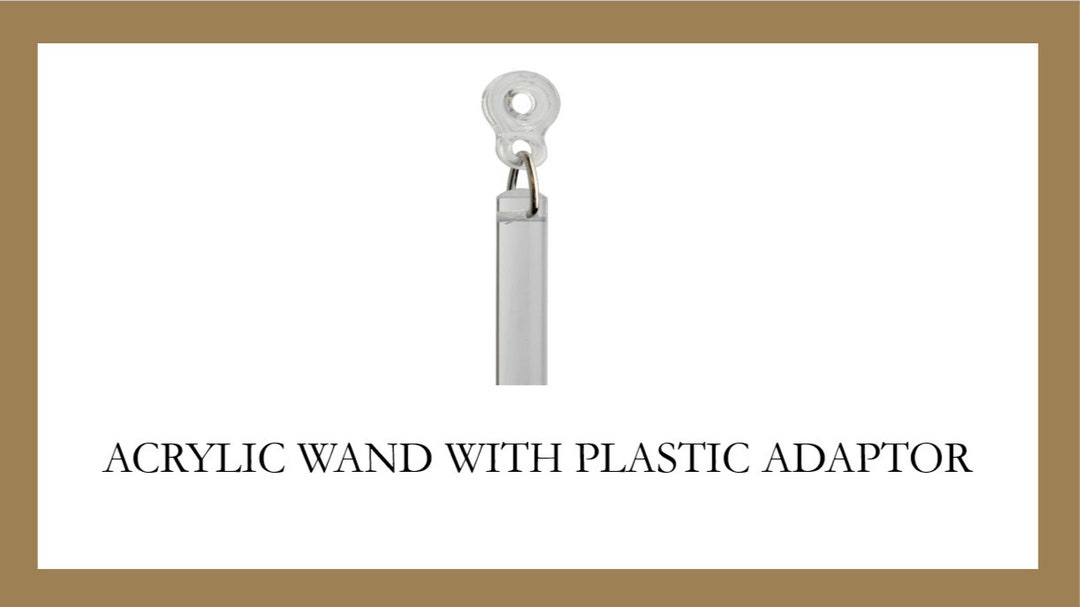 Clear Acrylic Drapery Pull Wand With Plastic Adapters 30, 36, 48, 60 ...