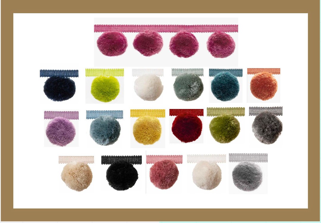 Decorative Trim by the Yard - Pom Pom - 18 Colors - Free Samples - Etsy
