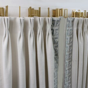 Acrylic Lucite Rectangular Curtain Rod Set Gold Includes - Etsy