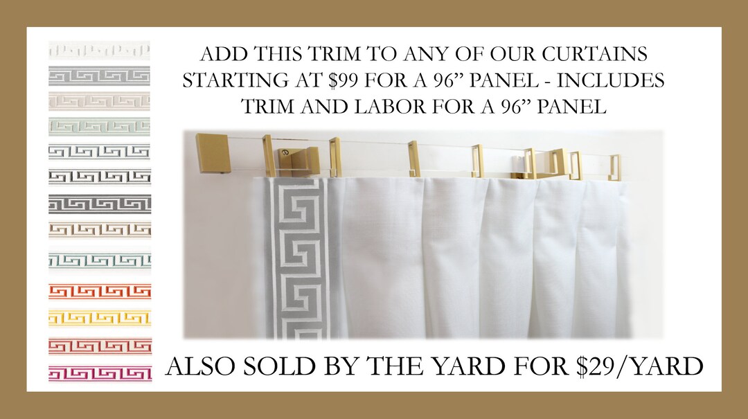 4 Inch Decorative Trim by the Yard 13 Colors Available - Etsy