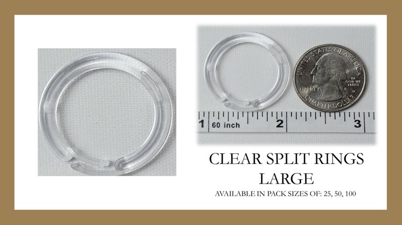 Large Clear Plastic Split Rings Home Sewing for Shades and - Etsy