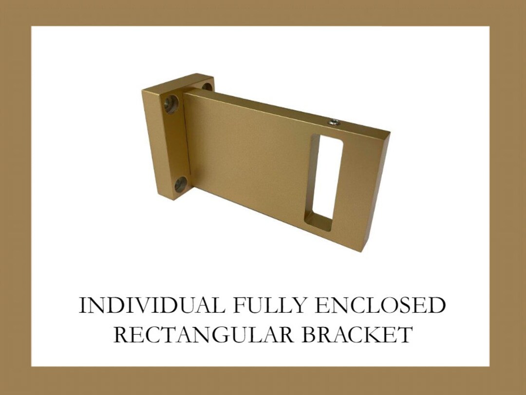 Gold Rectangular Fully Enclosed Bracket - Individual Bracket Only ...