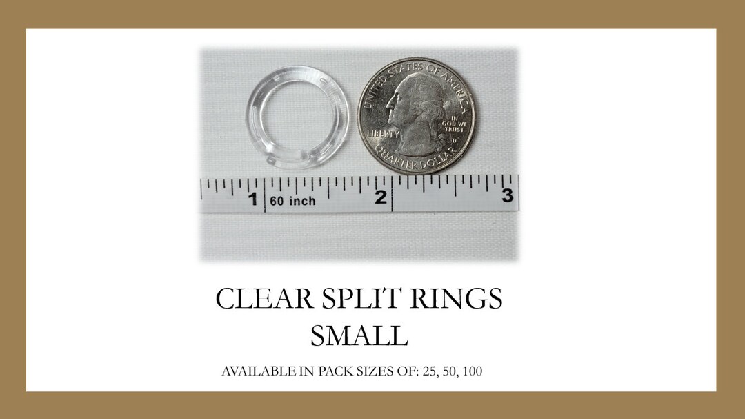 Small Clear Plastic Split Rings Home Sewing for Shades and Valances ...