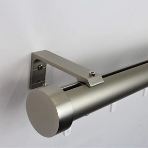 Traversing Channel Track 1.5 Inch Round Drapery Rod Set includes ...