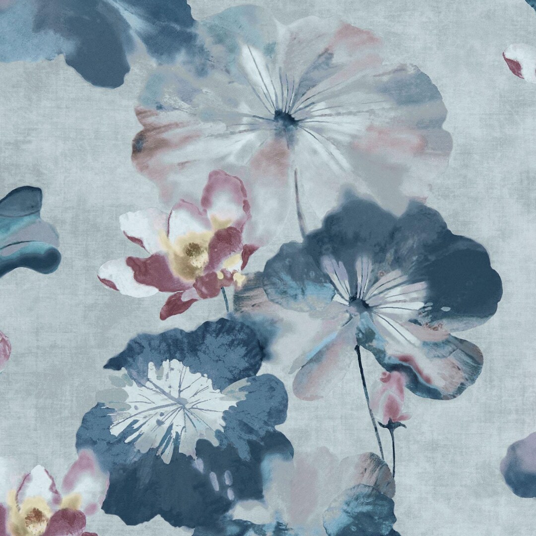 Maxwell Fabrics - Water Lilies (WP) - Wallpaper by the 11 Yard Roll ...