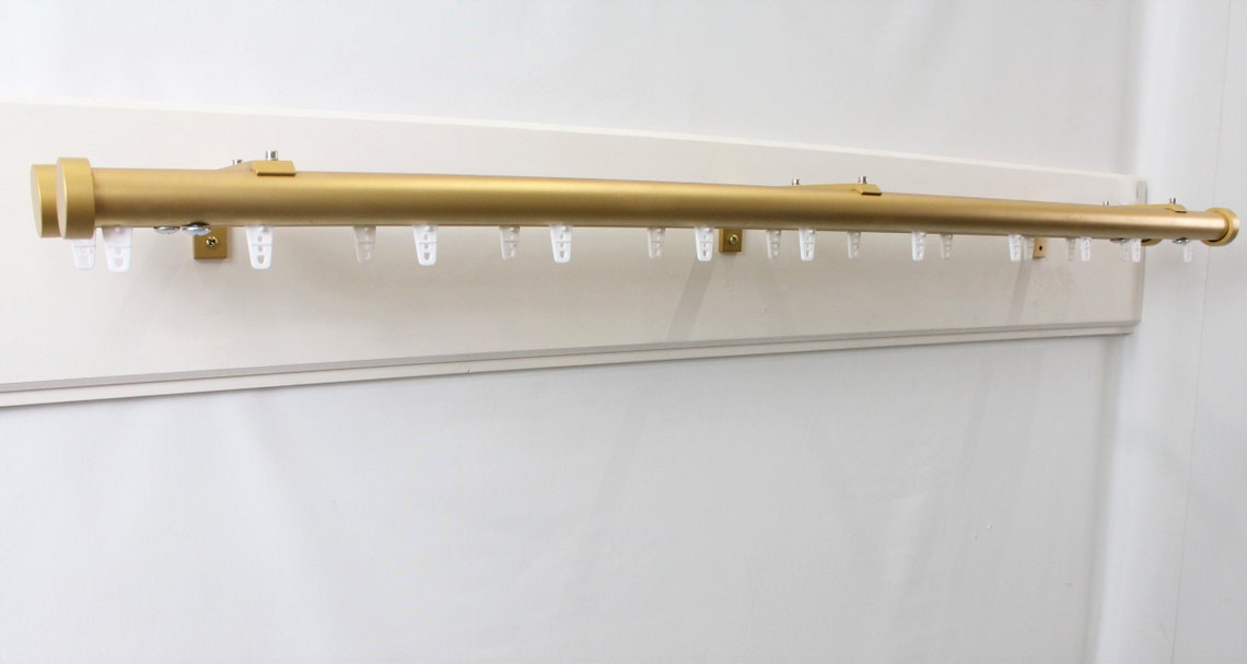 Double Channel Track 1 Inch Round Drapery Rod Set Includes - Etsy