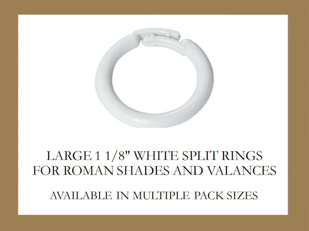Large White Plastic Split Rings - Home Sewing for Shades and Valances ...