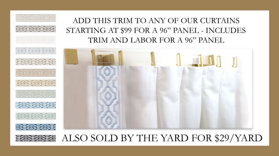 4 Inch Decorative Trim by the Yard 12 Colors Available - Etsy