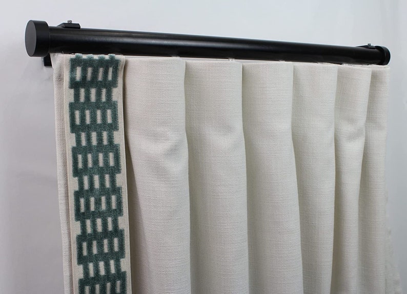 Traversing Channel Track 1.5 Inch Round Drapery Rod Set -includes ...