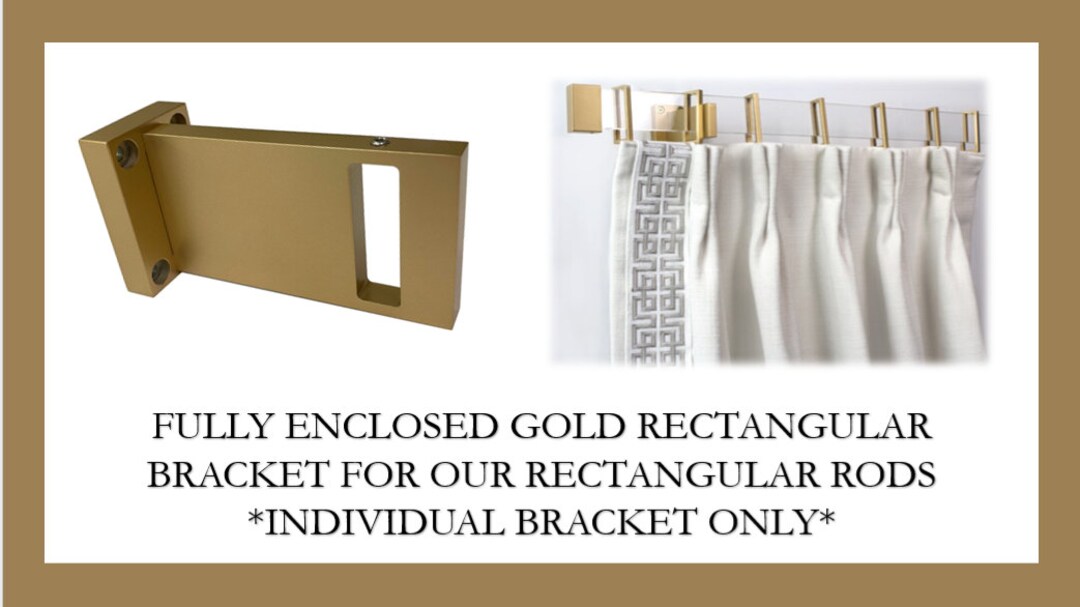 Gold Rectangular Fully Enclosed Bracket Individual Bracket Only Will ...