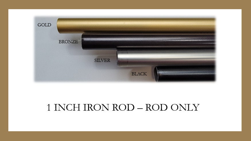1 Inch Diameter Iron Drapery Rod Available in Gold Silver - Etsy