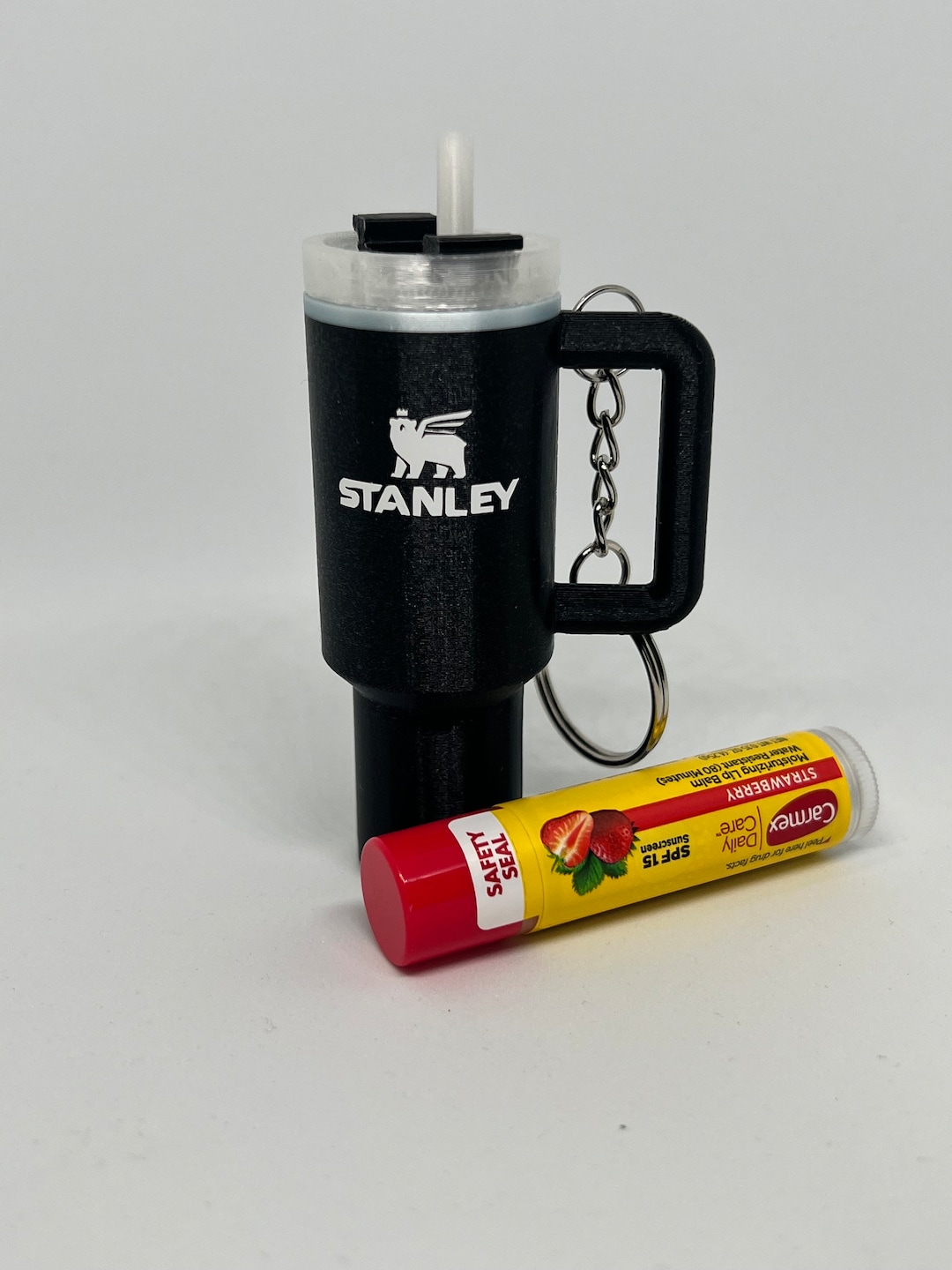 3.5” Keychain Inspired by Stanley Cup - Chapstick Holder - Etsy