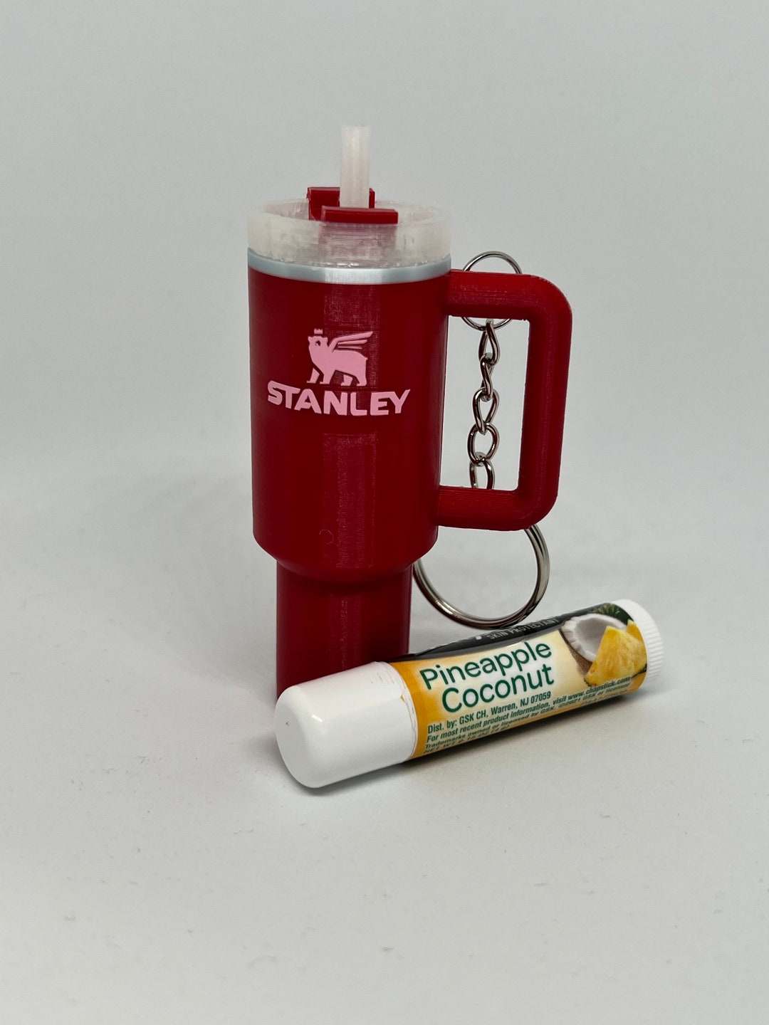 3.5 Keychain Inspired by Stanley Cup Chapstick Holder - Etsy