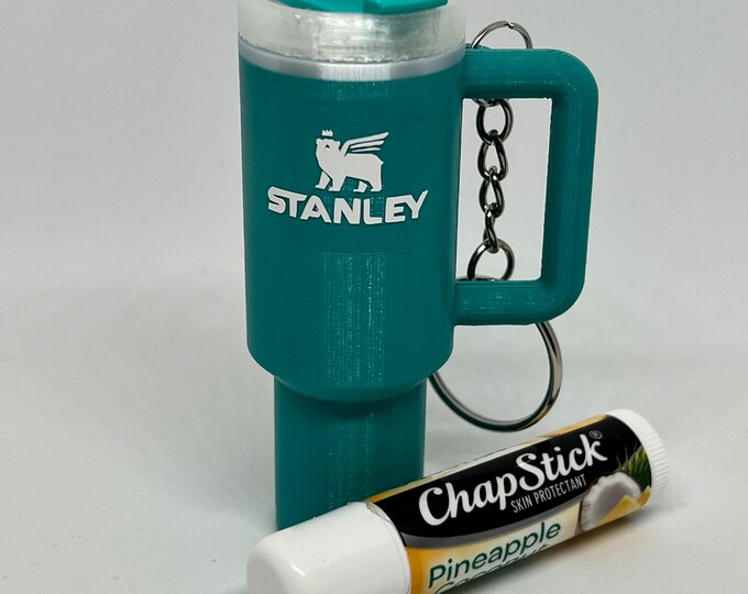 3.5” Keychain Inspired by Stanley Cup - Chapstick Holder - Etsy