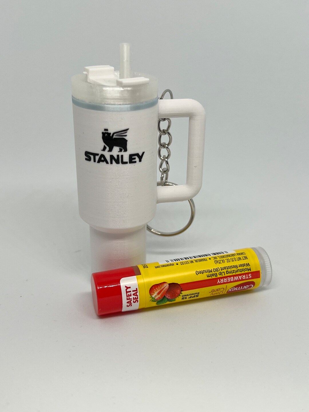 3.5 Keychain Inspired by Stanley Cup Chapstick Holder - Etsy