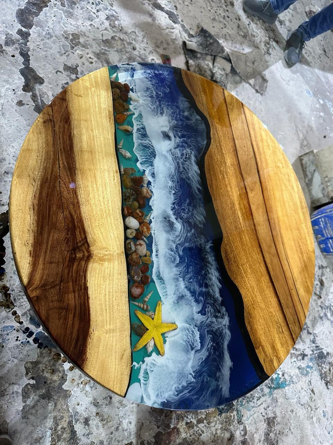 Round Epoxy Dining Table, Round Epoxy Table, Round Wooden Epoxy Table ...