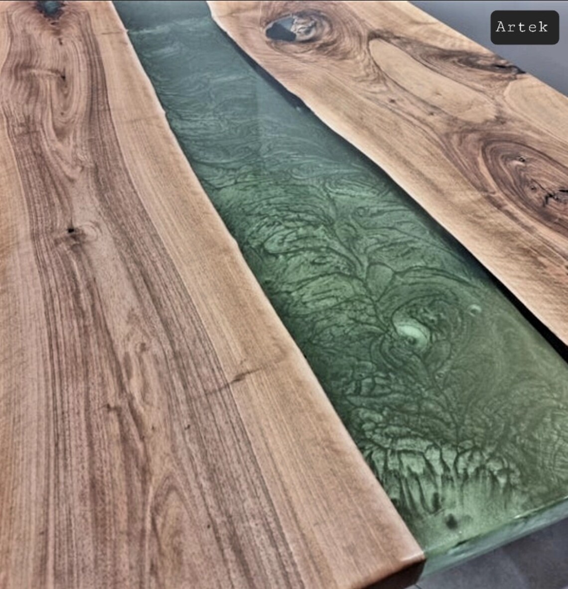 Custom Order Epoxy Live Edge Table Dining Room Resin Table Kitchen ...