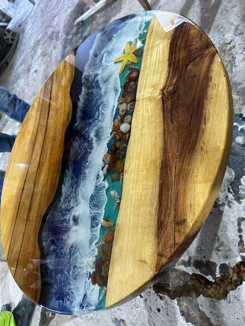 Round Epoxy Dining Table, Round Epoxy Table, Round Wooden Epoxy Table ...