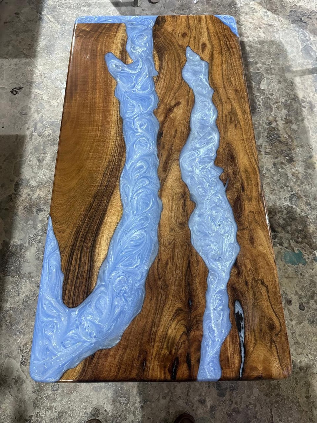 Custom River Epoxy Table, Live Edge Epoxy River Table, Dining Room Wood ...