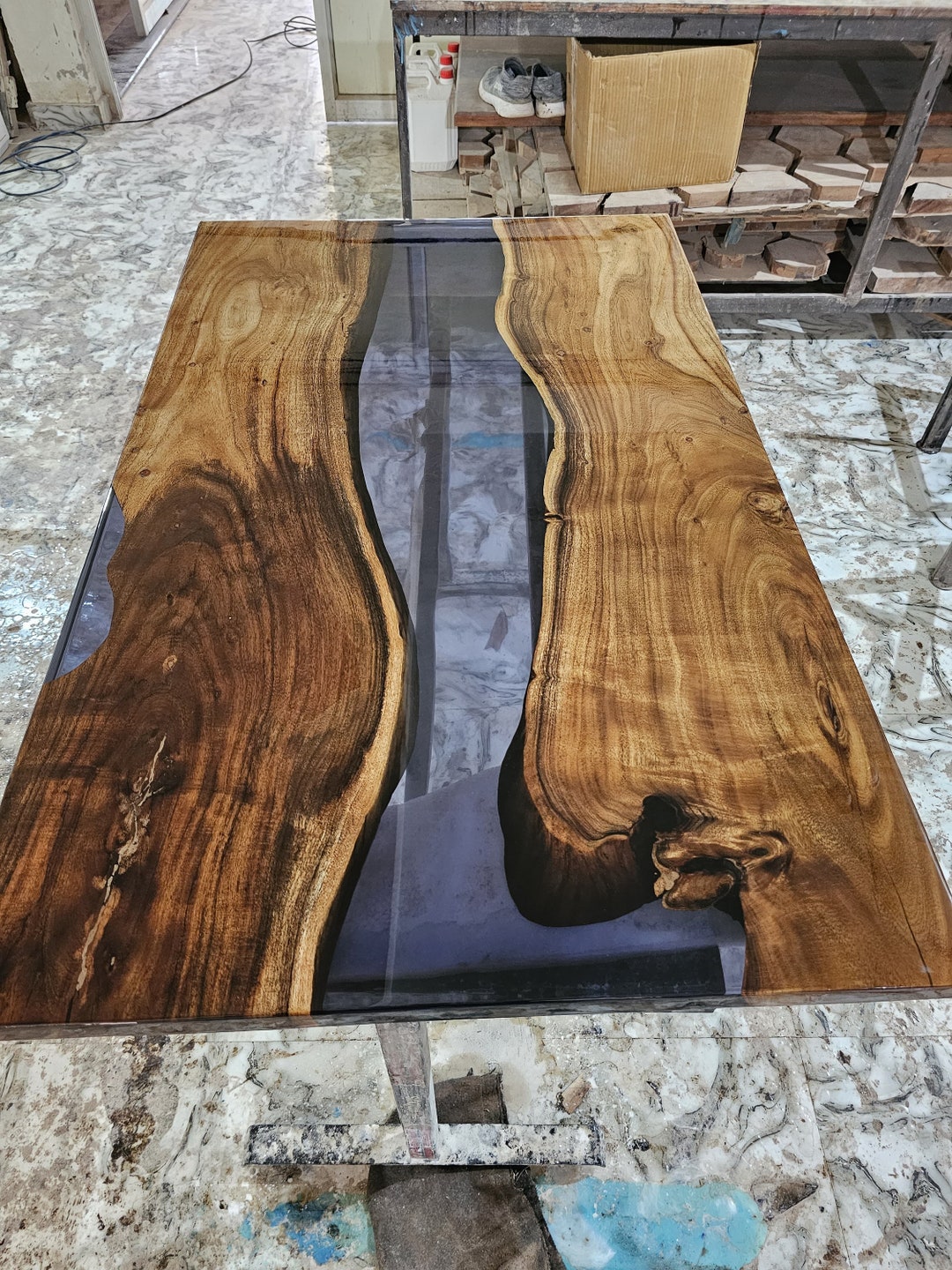 Custom Epoxy Table Epoxy Dining Table Top Clear Design Epoxy River ...