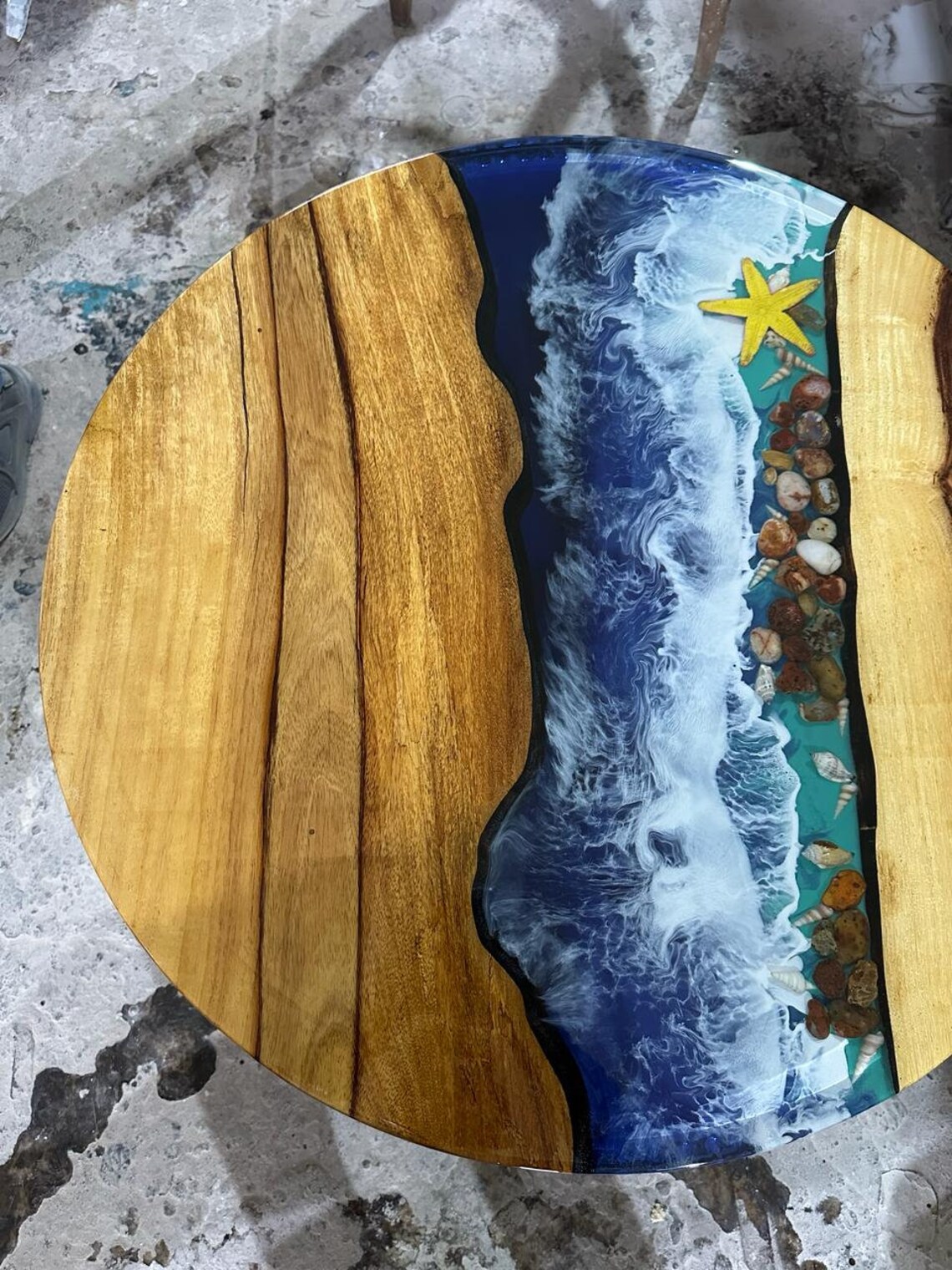 Round Epoxy Dining Table, Round Epoxy Table, Round Wooden Epoxy Table ...