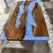 Custom River Epoxy Table, Live Edge Epoxy River Table, Dining Room Wood ...