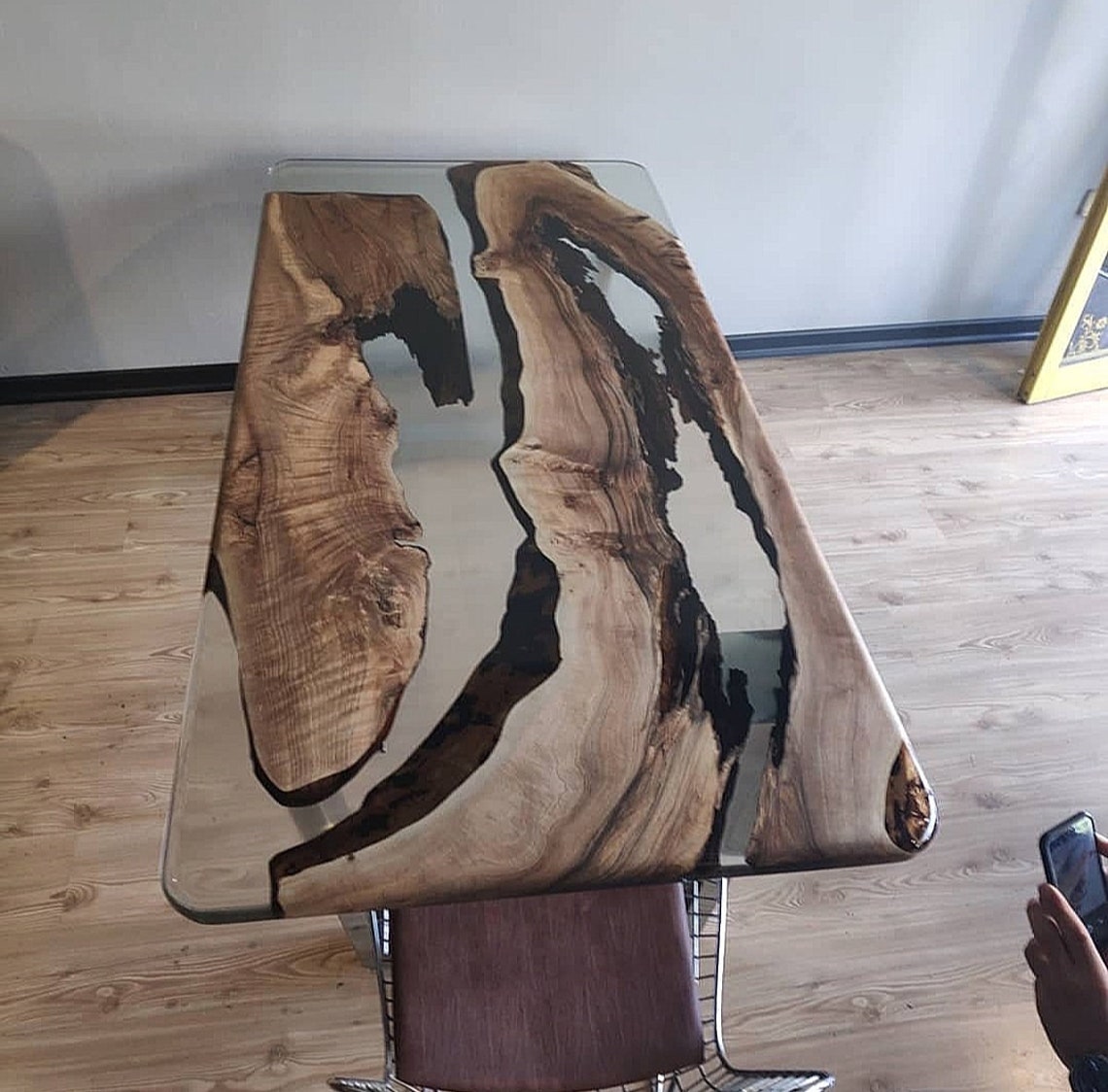 Custom River Epoxy Table, Live Edge Epoxy River Table, Dining Room Wood ...