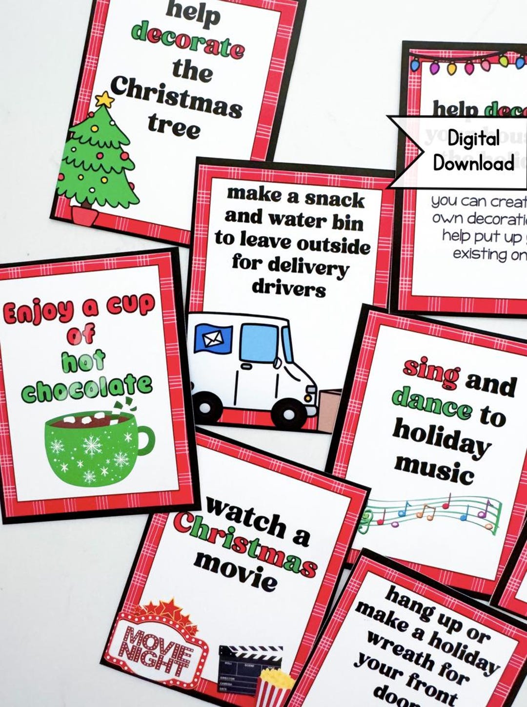 Family Advent Calendar Digital Download, Create You Own Christmas ...