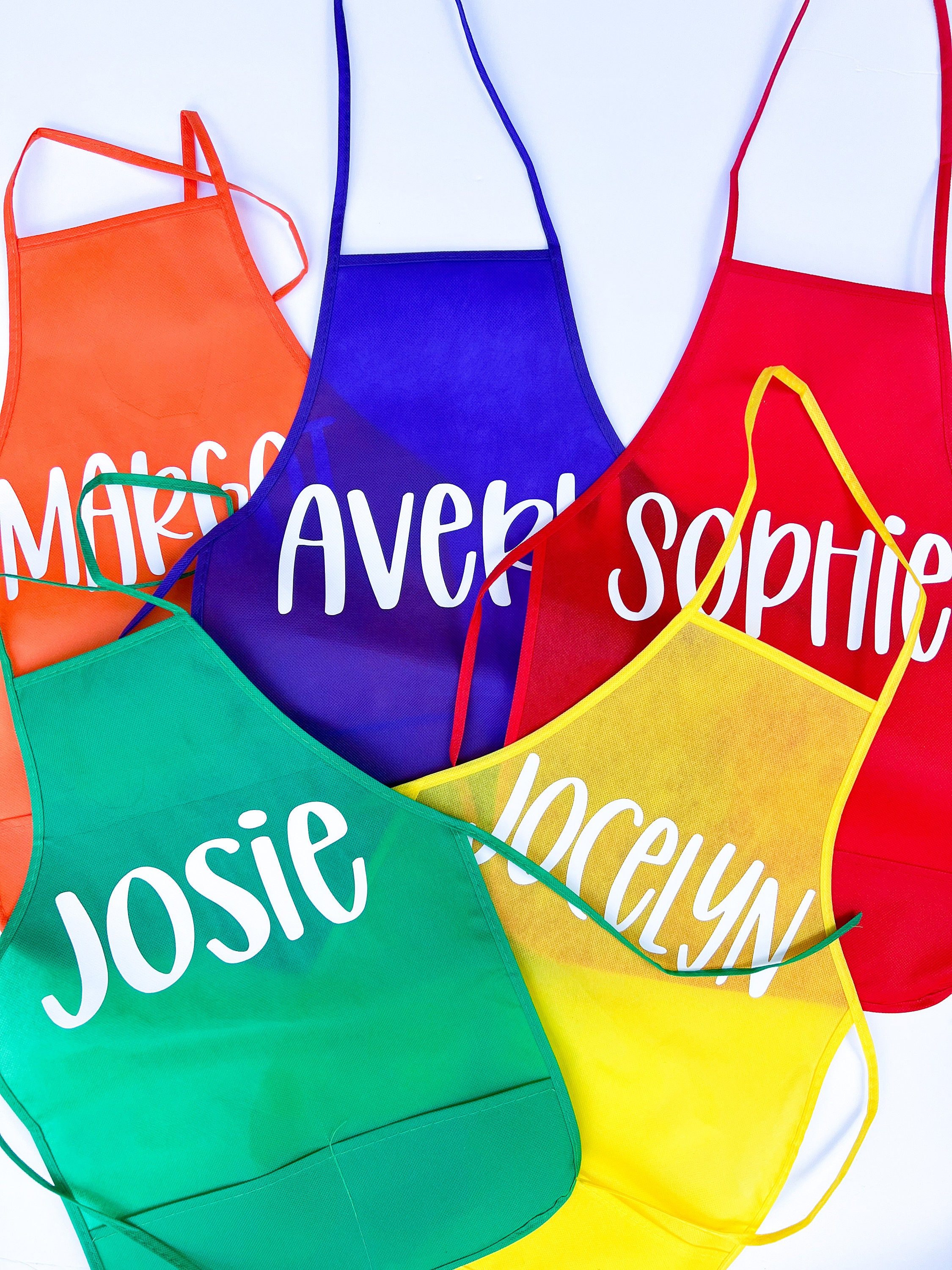 Personalized Kids Art Apron: Birthday Party Favor, Painting Gathering ...