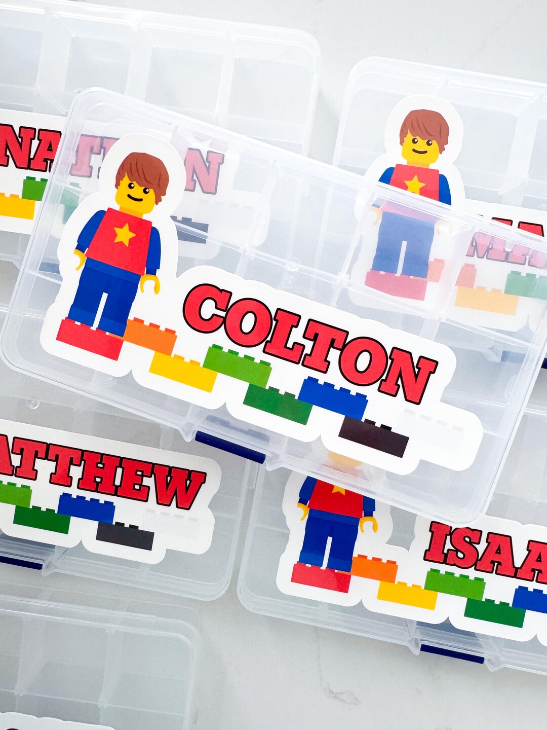 Personalized Lego Candy Box, Birthday Party Favor, Travel Snack ...
