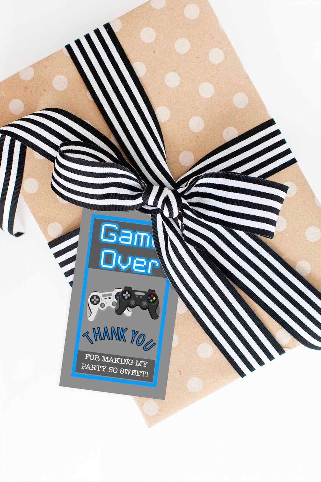 Game Over Birthday Favor Tag, Printable Favor Tags, Digital Favor Tags ...