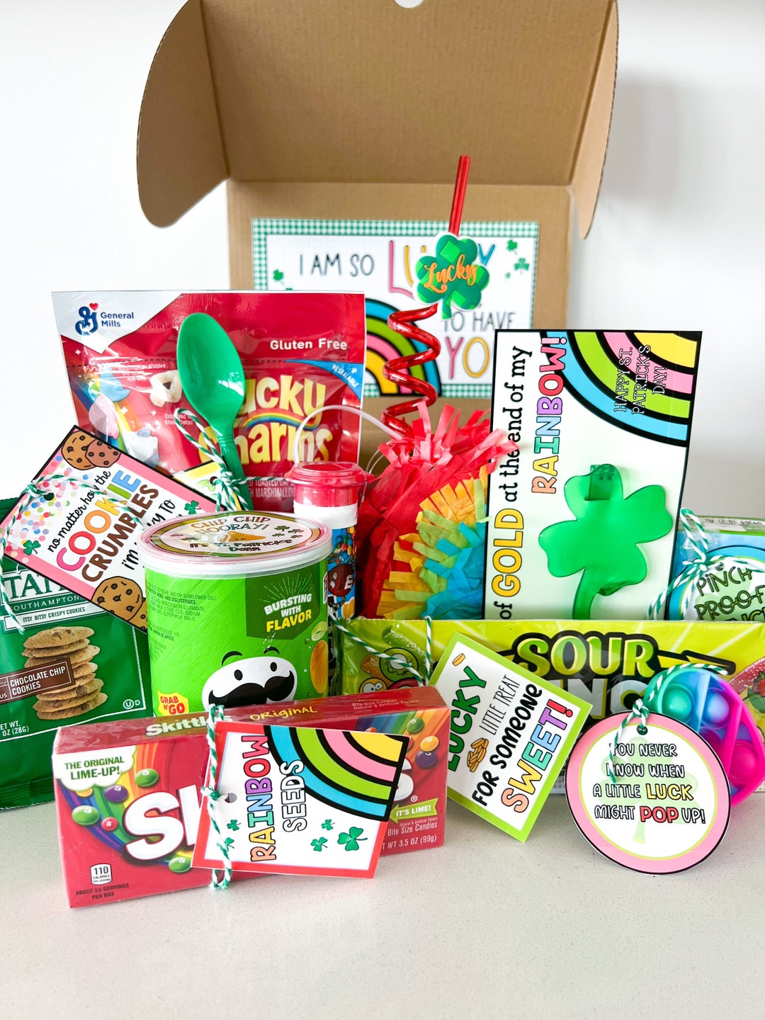 St. Patrick's Day lucky Care Package Gift, College Package, Lucky Charm ...