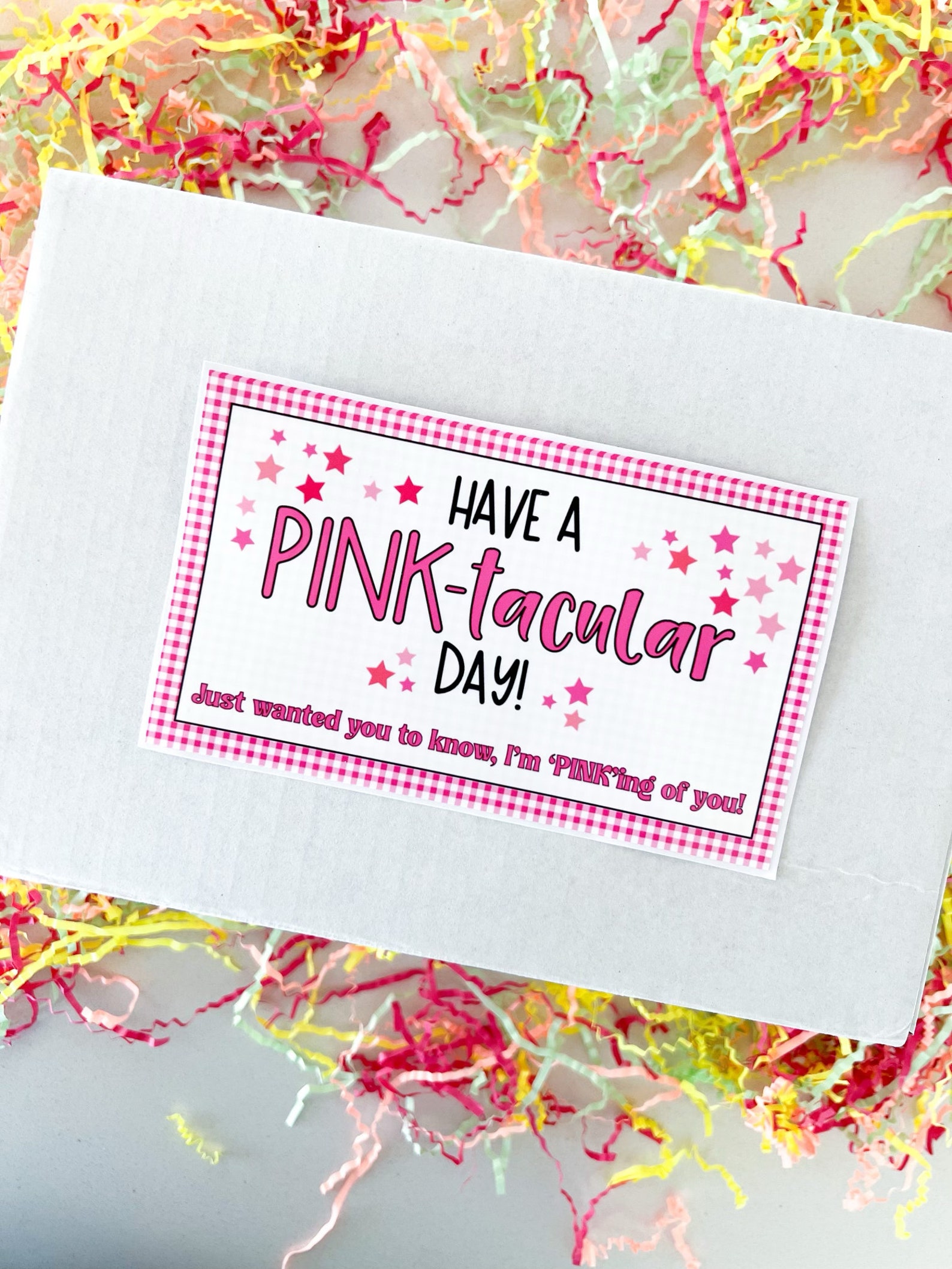 Tickled Pink Care Package: Personalized Tumbler, Candle & Snacks - Etsy