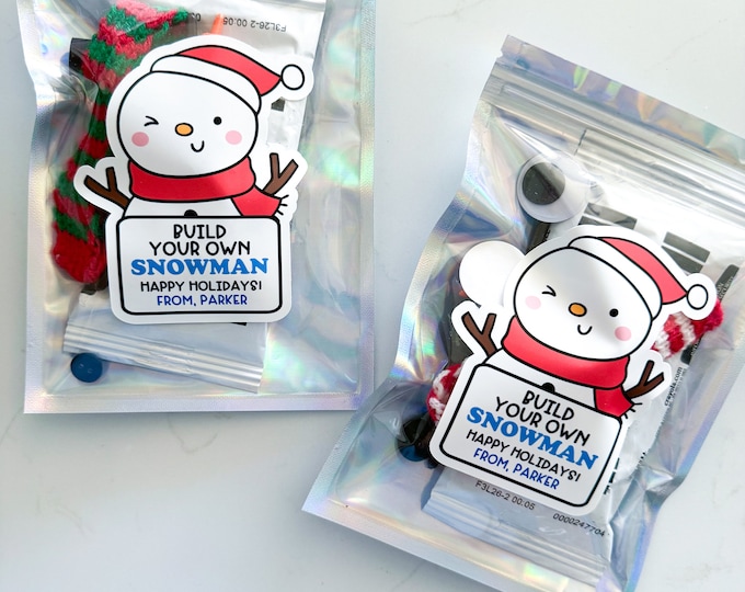 Snowman Playdough Kit, Build a Snowman, Christmas, Stocking Stuffer ...
