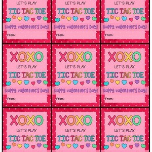 Valentine Tic Tac Toe Game: Classroom Exchange Gift - Etsy
