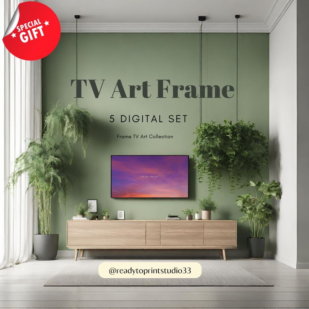 Frame Tv Art Set of 5 Collection, TV Frame Arts, TV Frame Sunset ...