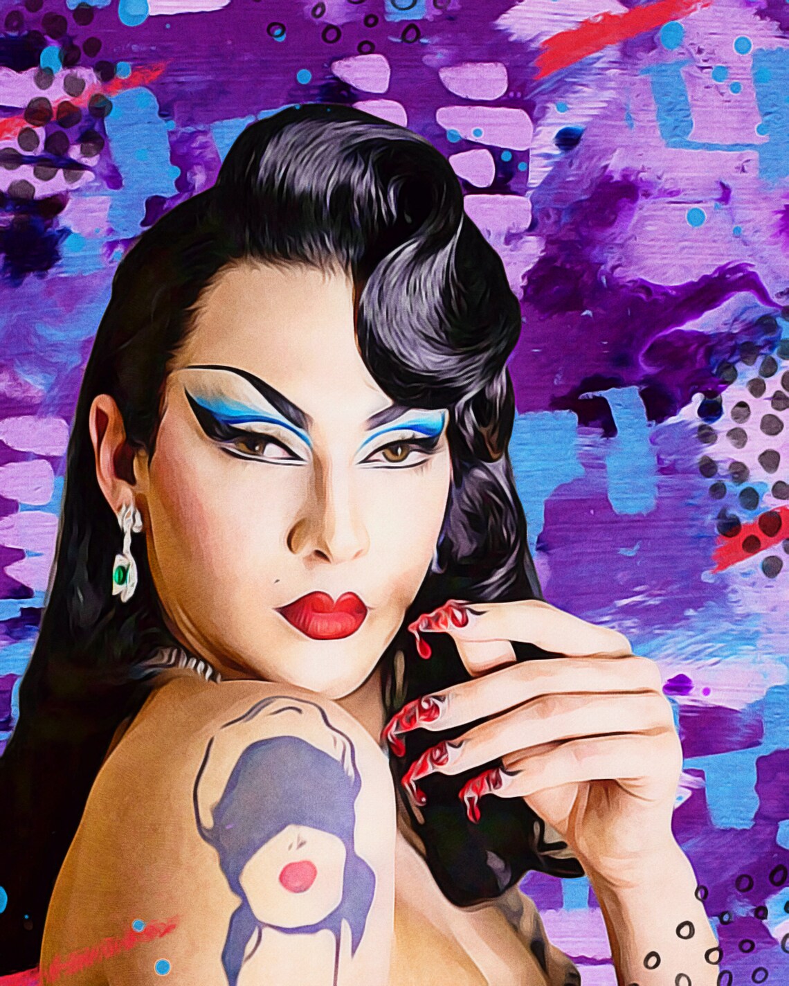 Violet Chachki Fine Art Print Drag Queen Art Violet Drag - Etsy