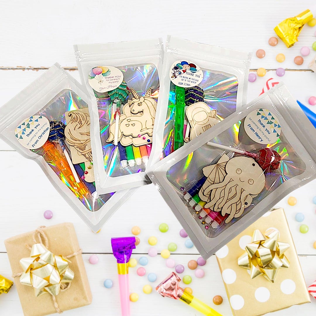 Kids Party Favours, Ready to Colour Your Own Wooden Characters Party ...