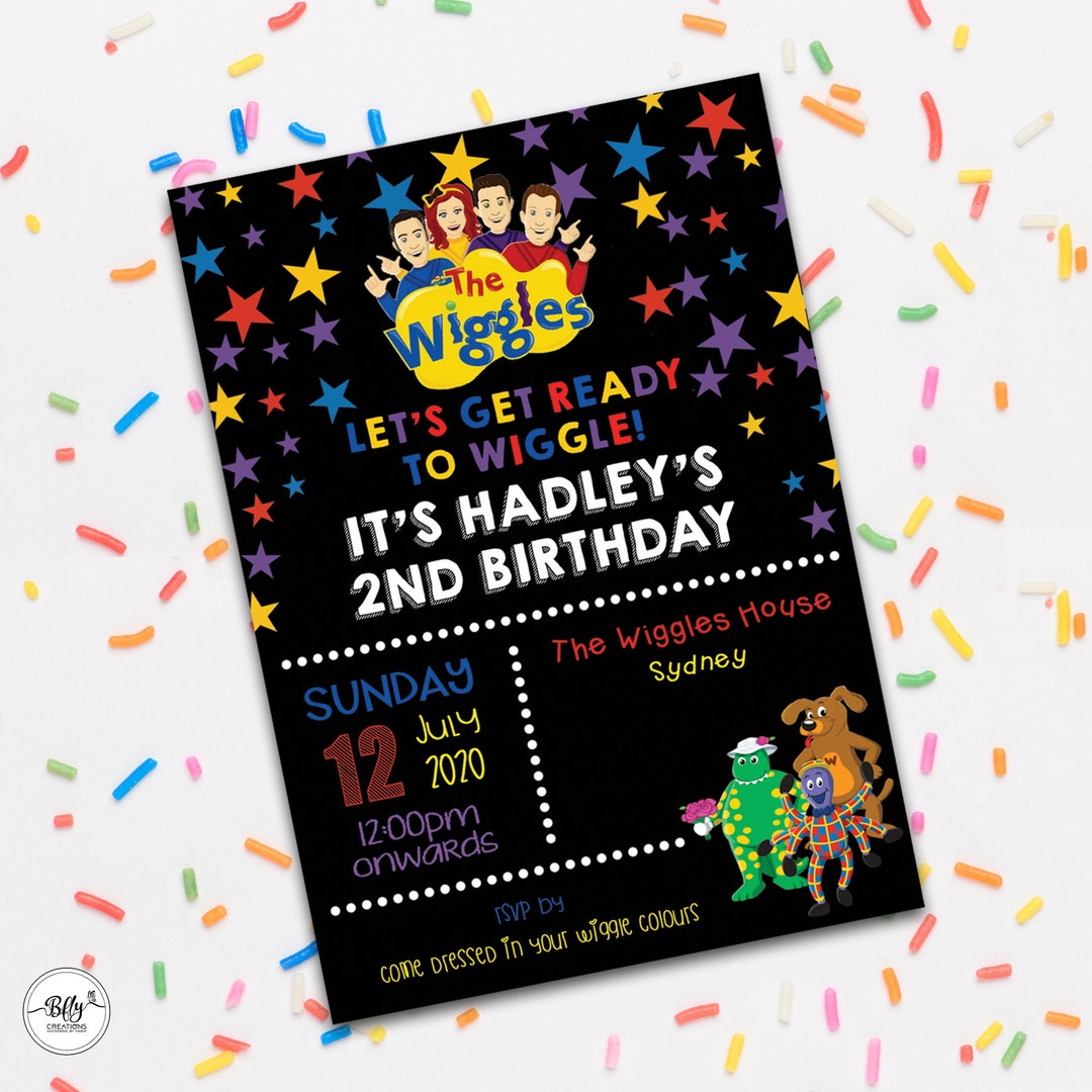 DIGITAL DOWNLOAD Wiggles Themed Birthday Invitation, Edit and Print ...