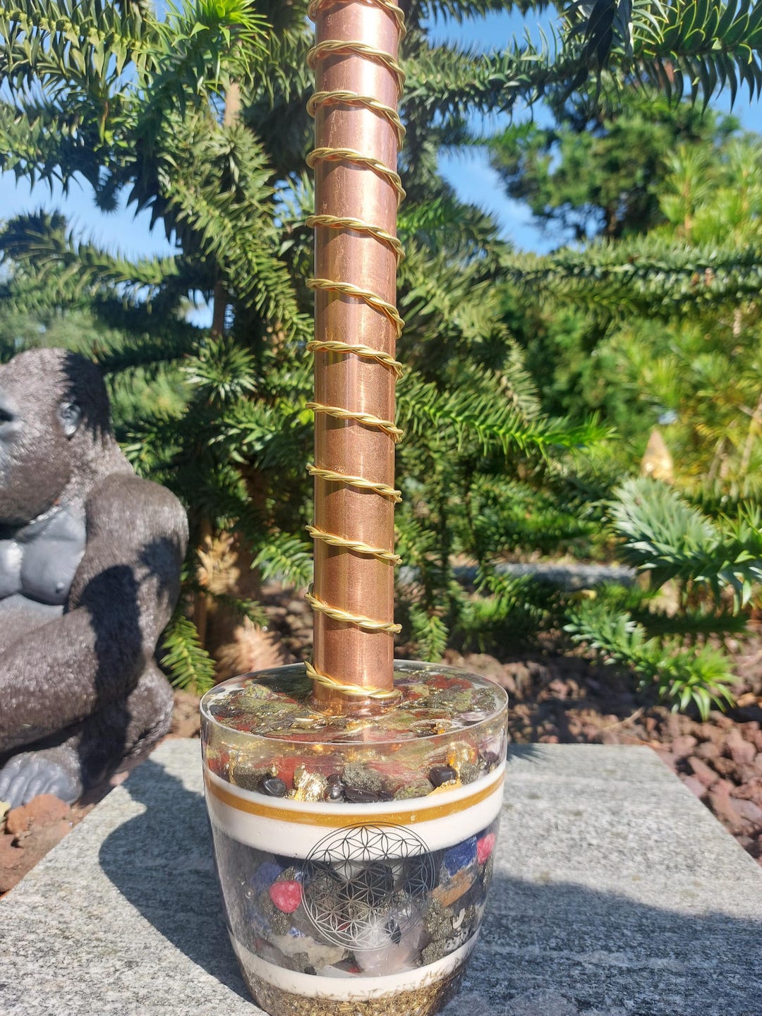 Orgonite Cloudbuster Chembuster Energy Gold-white Dragon Blood Jasper - Etsy