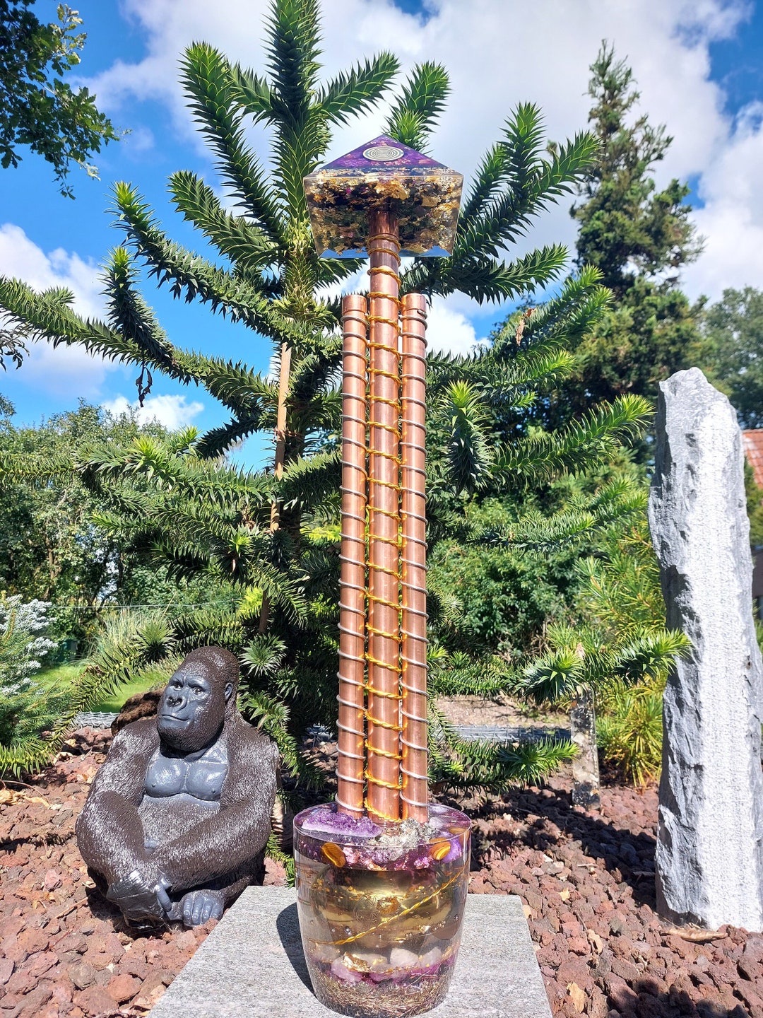 Chembuster Orgonite Energy Sky Guardian Purple Star Premium - Etsy