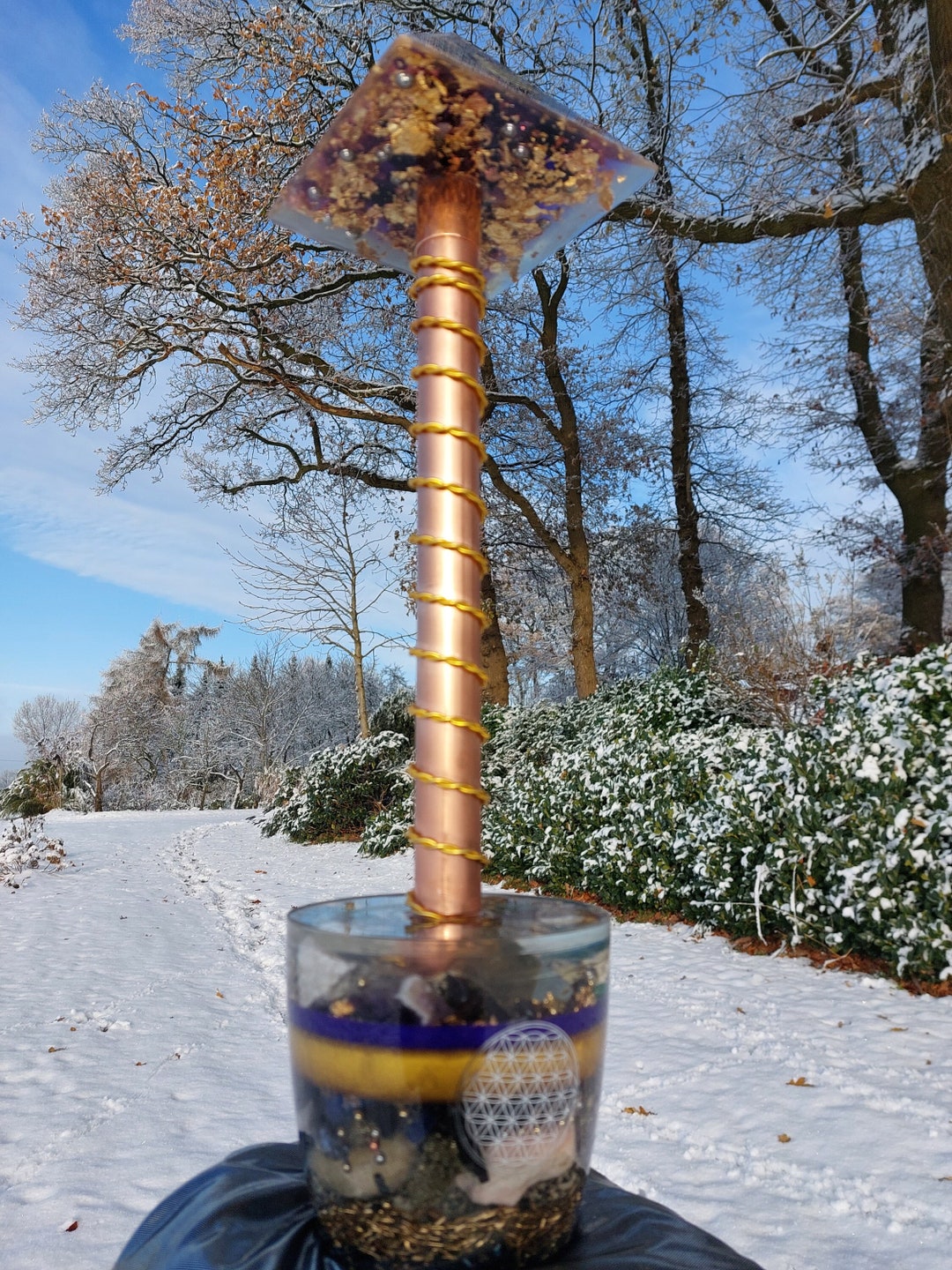 Orgonite Cloudbuster Chembuster Energy Mini Tower Purple Gold Star - Etsy