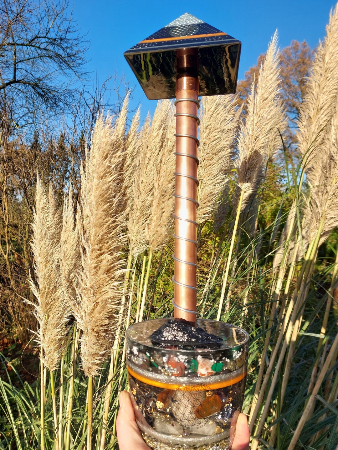 Orgonite Cloudbuster Chembuster Energy Mini Tour Argent-Étoile - Etsy ...